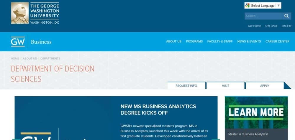 George Washington University, MS Business Analytics in 2024 - Reviews ... George Washington University, MS Business Analytics in 2024 - Reviews ...